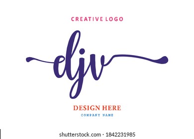 Djv Lettering Logo Simple Easy Understand Stock Vector (Royalty Free ...