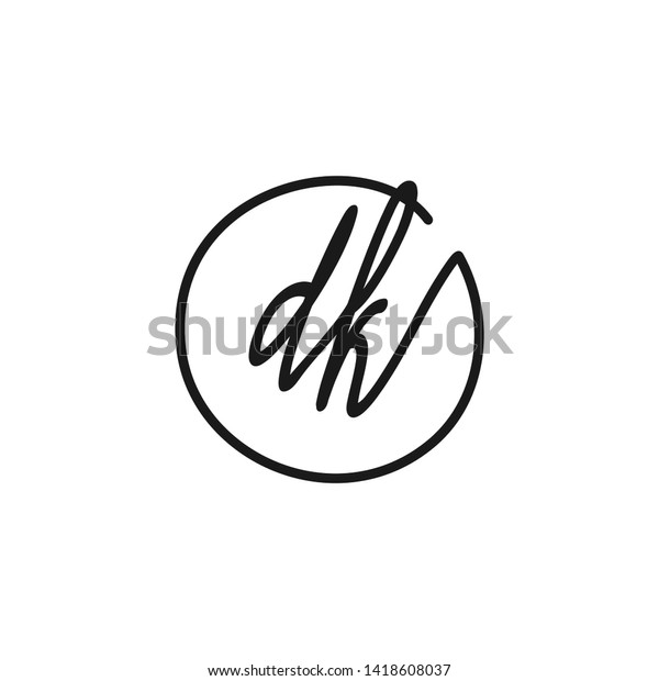 Dk Initial Signature Logo Handwriting Logo Stock Vector (Royalty Free ...