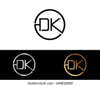 Dk Logo Letter Design Vector Red Stock Vector (Royalty Free) 644818000 ...