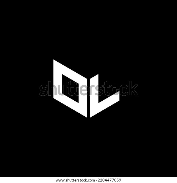 Dl Letter Logo Design Black Background Stock Vector (Royalty Free ...