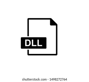 Dll File Icon Vector Isolated On Stock Vector (Royalty Free) 1498272764 ...