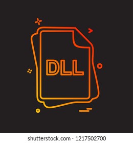 Dll File Type Icon Design Vector Stock Vector (Royalty Free) 1217502700 ...