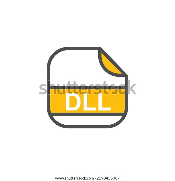 Dll Format Extension Icon Windows System Stock Vector (Royalty Free ...