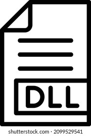 895 Dll file format icon Images, Stock Photos & Vectors | Shutterstock