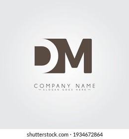 Dm Initial Letter Logo Minimal Vector Stock Vector (Royalty Free ...