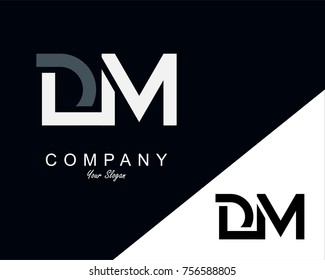 Dm Letter Logo Design Template Stock Vector (Royalty Free) 756588805 ...