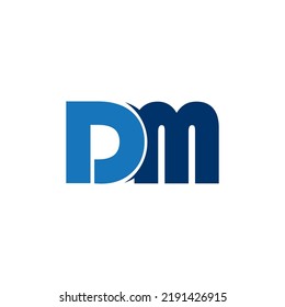 Dm Letter Logo Vector Illustration Template Stock Vector (Royalty Free ...
