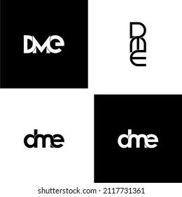 Dme Letter Original Monogram Logo Design Stock Vector (Royalty Free ...