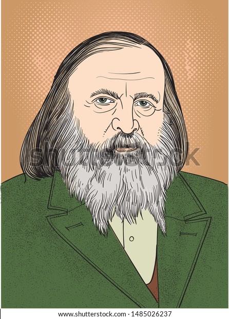Vector de stock (libre de regalías) sobre Dmitri Mendeleev 18341907 ...
