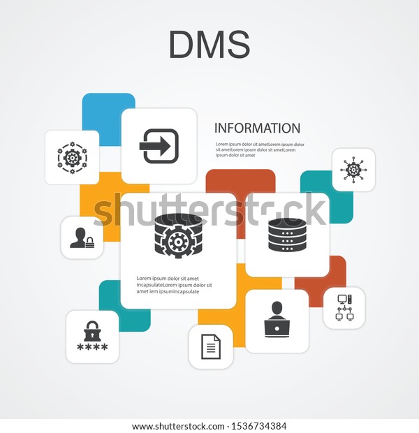 Dms Infographic 10 Line Icons Templatesystem Stock Vector (Royalty Free ...