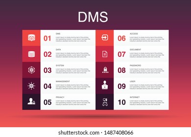 Dms Infographic 10 Option Template System Stock Vector (Royalty Free ...