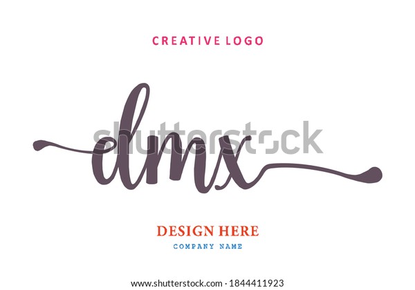 Dmx Lettering Logo Simple Easy Understand Stock Vector (Royalty Free ...