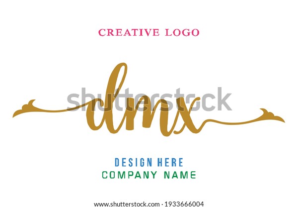 Dmx Lettering Logo Simple Easy Understand Stock Vector (Royalty Free ...