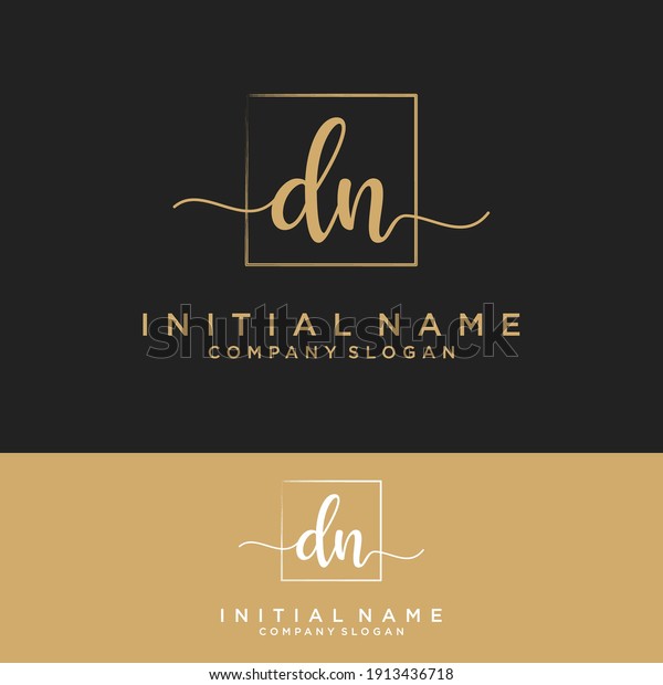 Dn Initial Letter Handwriting Signature Logo Stock Vector (Royalty Free ...