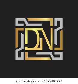 Dn Letter Logo Initial Capital Monogram Stock Vector (Royalty Free ...