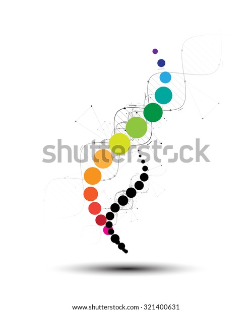 Dna Abstract Icon Element Collection Futuristic Stock Vector (Royalty ...