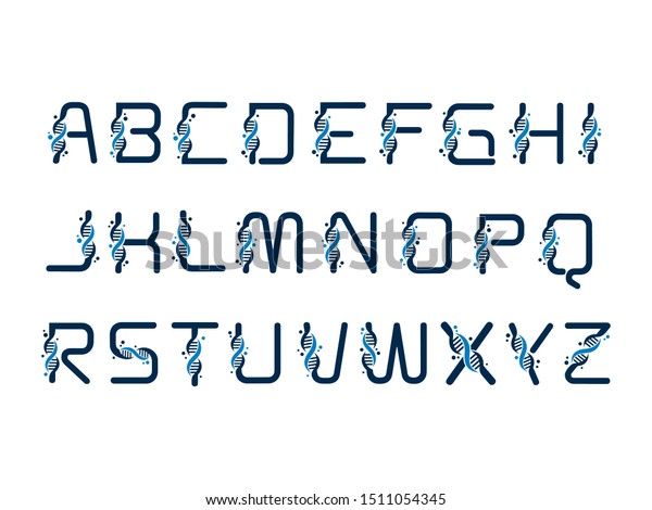 Dna Alphabet Logo Symbol Template Design Stock Vector (Royalty Free ...