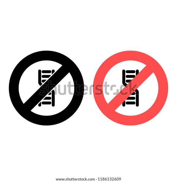 Dna Ban Prohibition Icon Simple Glyph Stock Vector (Royalty Free ...