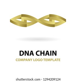 Dna Chain Dna Chain Links Vector Stock Vector (Royalty Free) 1294209124