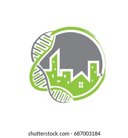 Dna City Stock Vector (Royalty Free) 687003184 | Shutterstock
