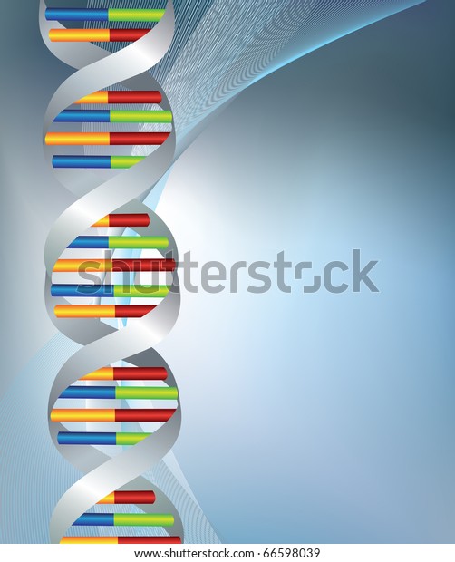 Dna Coloured Strands On Silver Background Stock Vector (Royalty Free ...