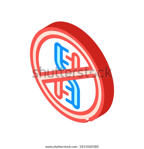 Dna Crossed Out Mark Isometric Icon Stock Vector (Royalty Free ...