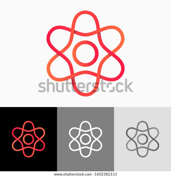 Dna Flowers Logo Gradient Color: vector de stock (libre de regalías ...