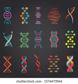 Dna Signs Symbols Logo Set Isolated 库存矢量图（免版税）612147026 | Shutterstock