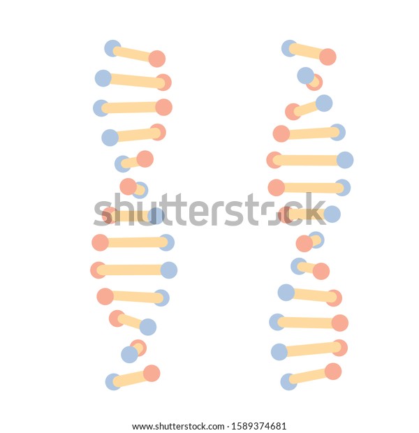 Dna Helix Chalk Icon Deoxyribonucleic Nucleic Stock Vector (Royalty ...