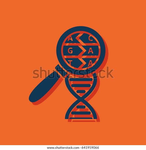 Dna Helix Flat Icon Molecular Biology Stock Vector (Royalty Free) 641959066