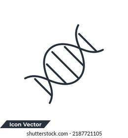Dna Helix Icon Logo Vector Illustration Stock Vector (Royalty Free ...