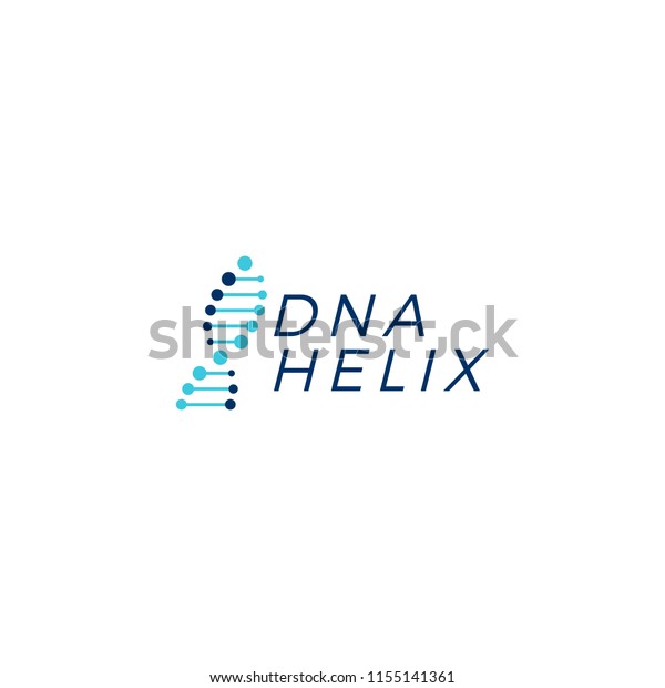 Dna Helix Strand Vector Logo Element Stock Vector (Royalty Free ...