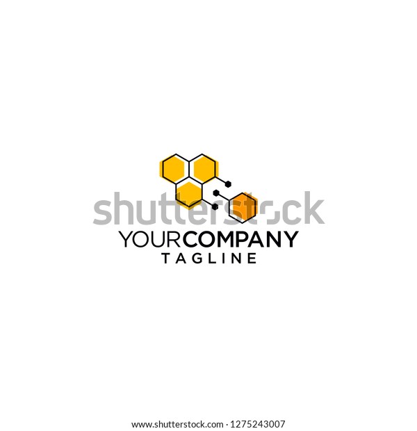 Dna Honeycomb Logo Molecular Structure Vector Stock Vector (Royalty ...