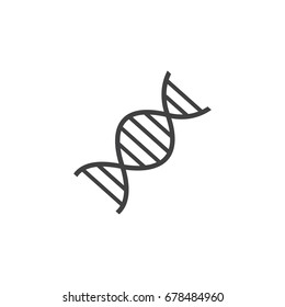 Dna Icon Black On White Background Stock Vector (Royalty Free ...
