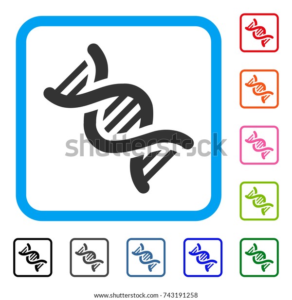 Dna Icon Flat Grey Pictogram Symbol Stock Vector (Royalty Free ...