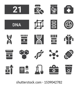 Dna Icon Set Collection 21 Filled Stock Vector (Royalty Free) 1539042782
