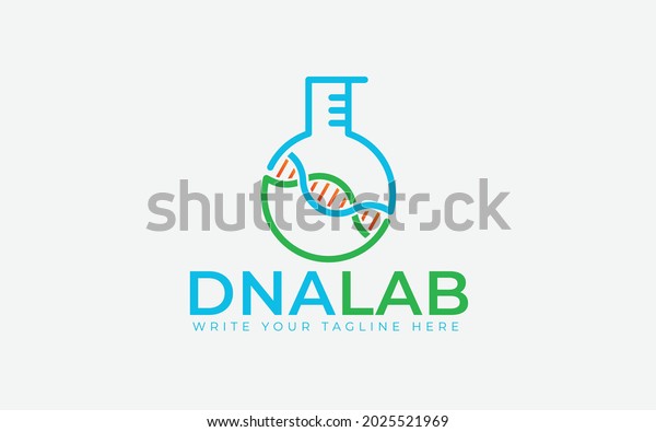 Dna Laboratory Logo Dna Genetic Lab Stock Vector (Royalty Free ...