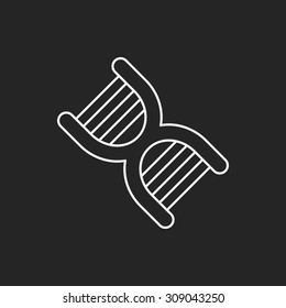 Dna Line Icon Stock Vector (Royalty Free) 309043250 | Shutterstock