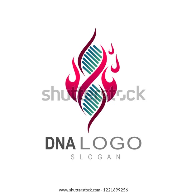 Dna Logo Icon Life Fire Dna Stock Vector (Royalty Free) 1221699256 ...