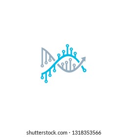 Dna Logo Vector Icon Illurtration Stock Vector (Royalty Free ...