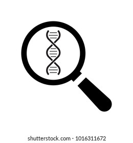 Dna Magnifying Glass Vector Icon Stock Vector (Royalty Free) 1016311672 ...