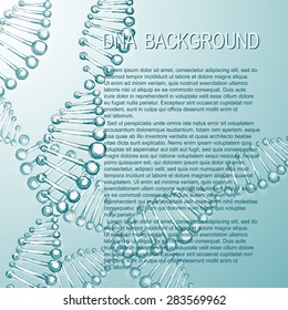 Dna Molecular Background Vector Illustration Stock Vector (Royalty Free ...