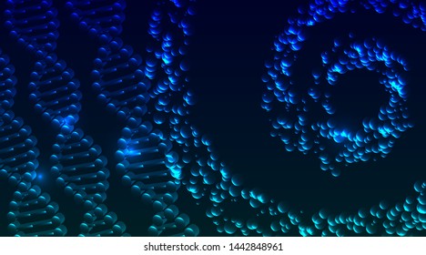 Dna On Dark Blue Background Illustration Stock Vector (Royalty Free ...