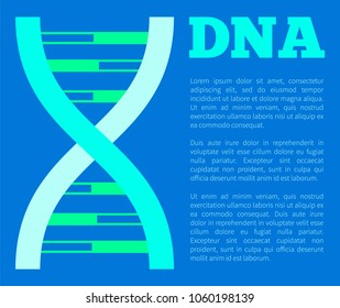 Dna Poster Headline Structure Genetic Codes Stock Illustration 1396816028