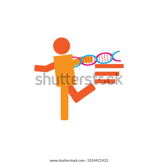 Dna Run Logo Icon Design Stock Vector (Royalty Free) 1024421422 ...