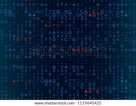 DNA Sequencing By Formula AGTC Modern เวกเตอร์สต็อก (ปลอดค่าลิขสิทธิ์ ...