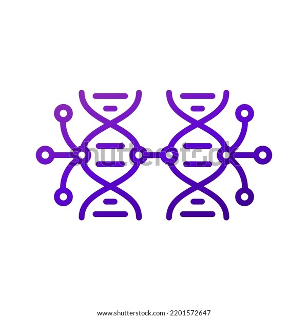 Dna Sequencing Genetics Line Icon Stock Vector (Royalty Free ...
