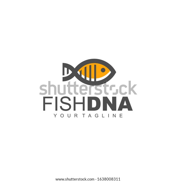 Dna Shaped Fish Logo Template Stock Vector (Royalty Free) 1638008311 ...