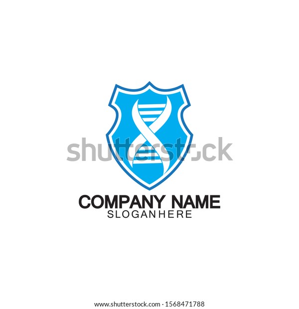 Dna Shield Logo Icon Designvector Stock Vector (Royalty Free ...