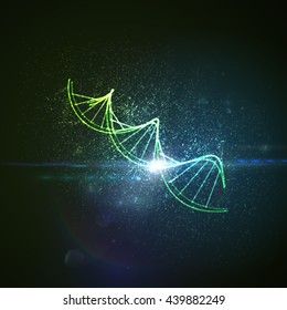 Dna Shiny Neon Illustration Vector Medical Stock Vector (Royalty Free ...